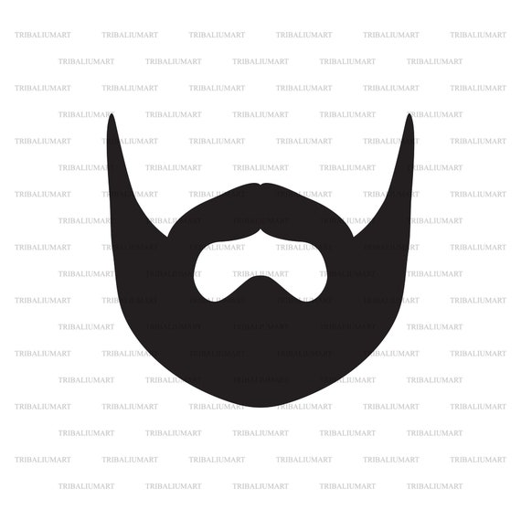 Beard Silhouette. Cut Files for Cricut. Clip Art Silhouettes | Etsy
