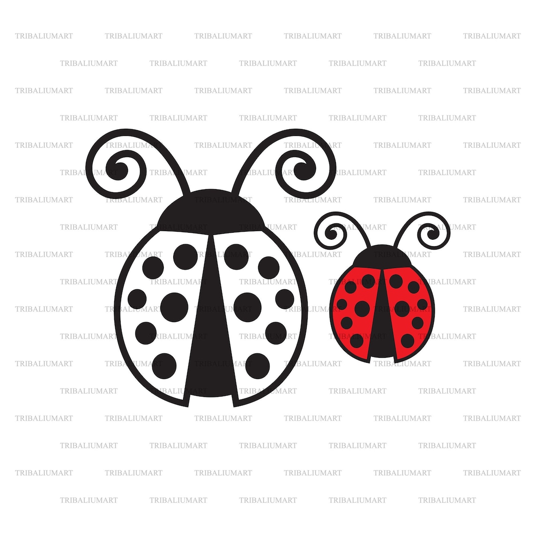 Ladybug or Beetle Icon. Cut Files for Cricut (eps, Svg, Pdf, Png, Dxf ...