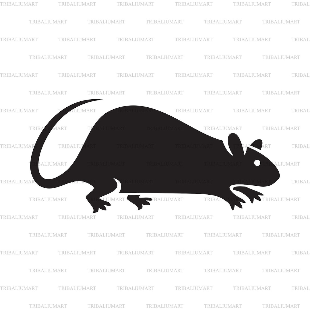 Rat Silhouette. Cut Files for Cricut. Clip Art Silhouettes (eps, Svg ...