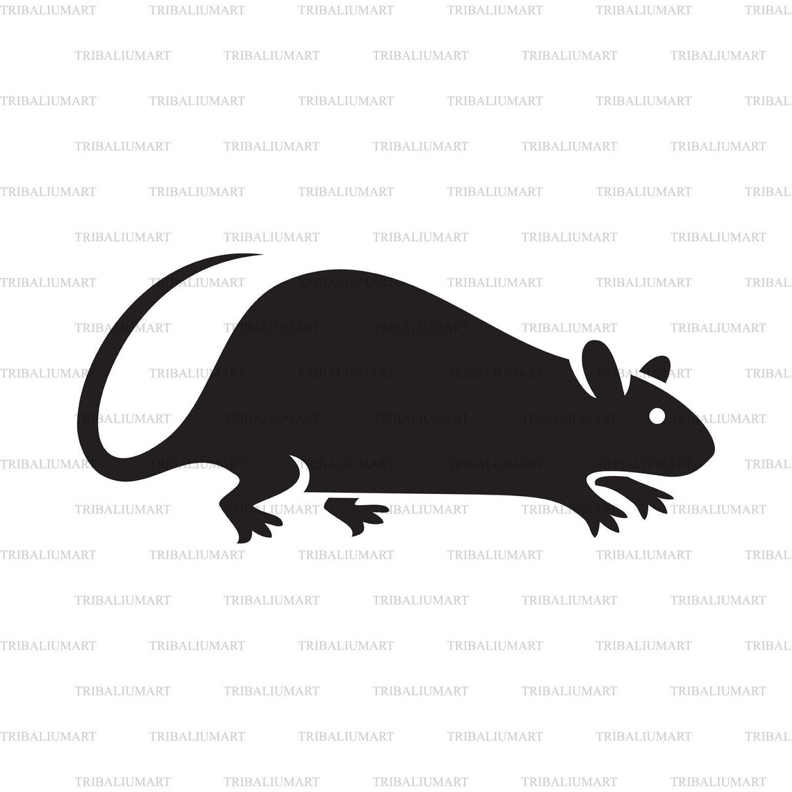 Rat Silhouette. Cut Files for Cricut. Clip Art Silhouettes | Etsy