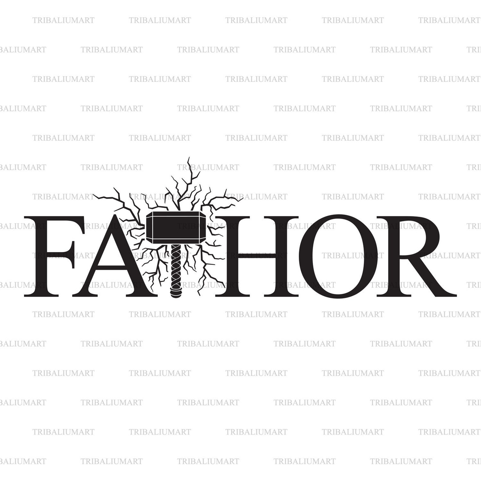 Fathor Design - Hammer of Thor and Lightning Bolts (fa-thor, Superhero ...