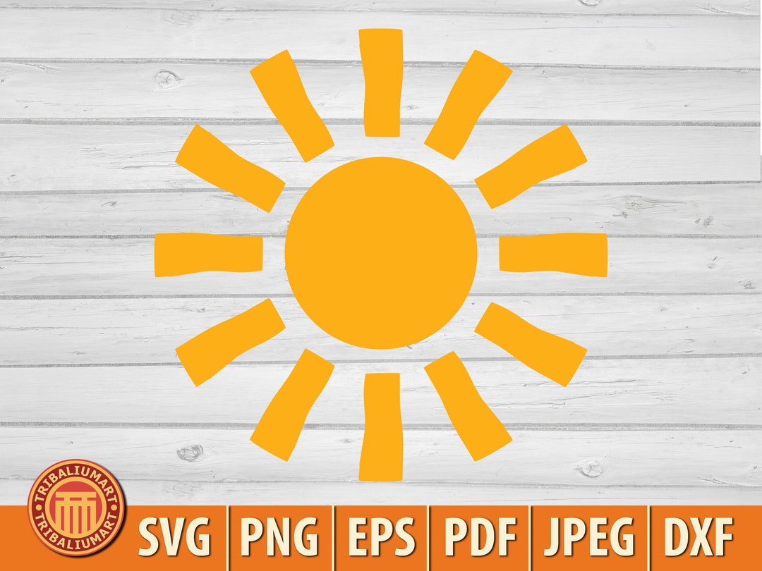 Sun. Cut Files for Cricut. Clip Art Silhouettes (eps, Svg, Pdf, Png ...