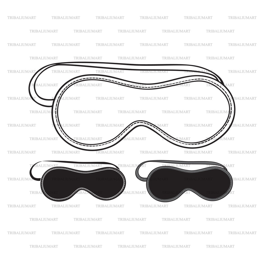 Sleep Mask (sleeping). Cut Files for Cricut. Clip Art (eps, Svg, Pdf ...