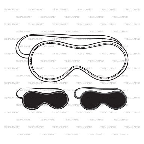 Sleep Mask sleeping. Cut Files for Cricut. Clip Art eps | Etsy