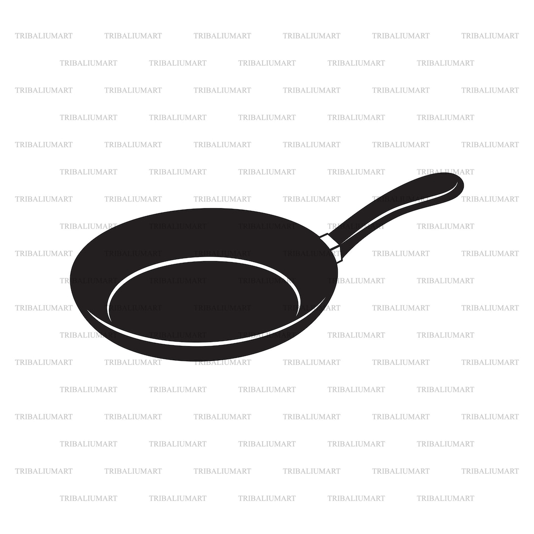 Frying Pan. Cut Files for Cricut. Clip Art Silhouette (eps, Svg, Pdf ...