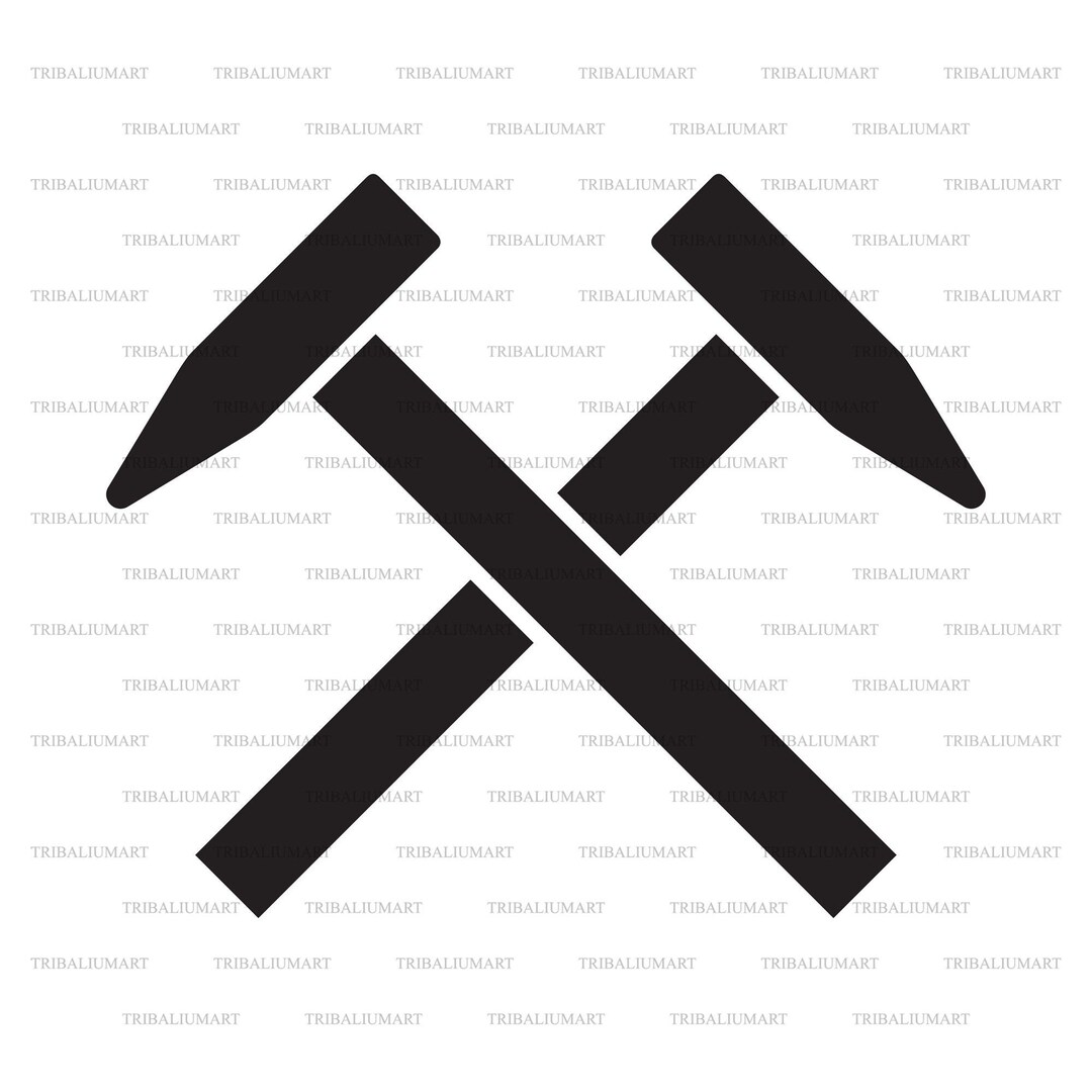 Crossed Hammers. Cut Files for Cricut. Clip Art (eps, Svg, Pdf, Png ...