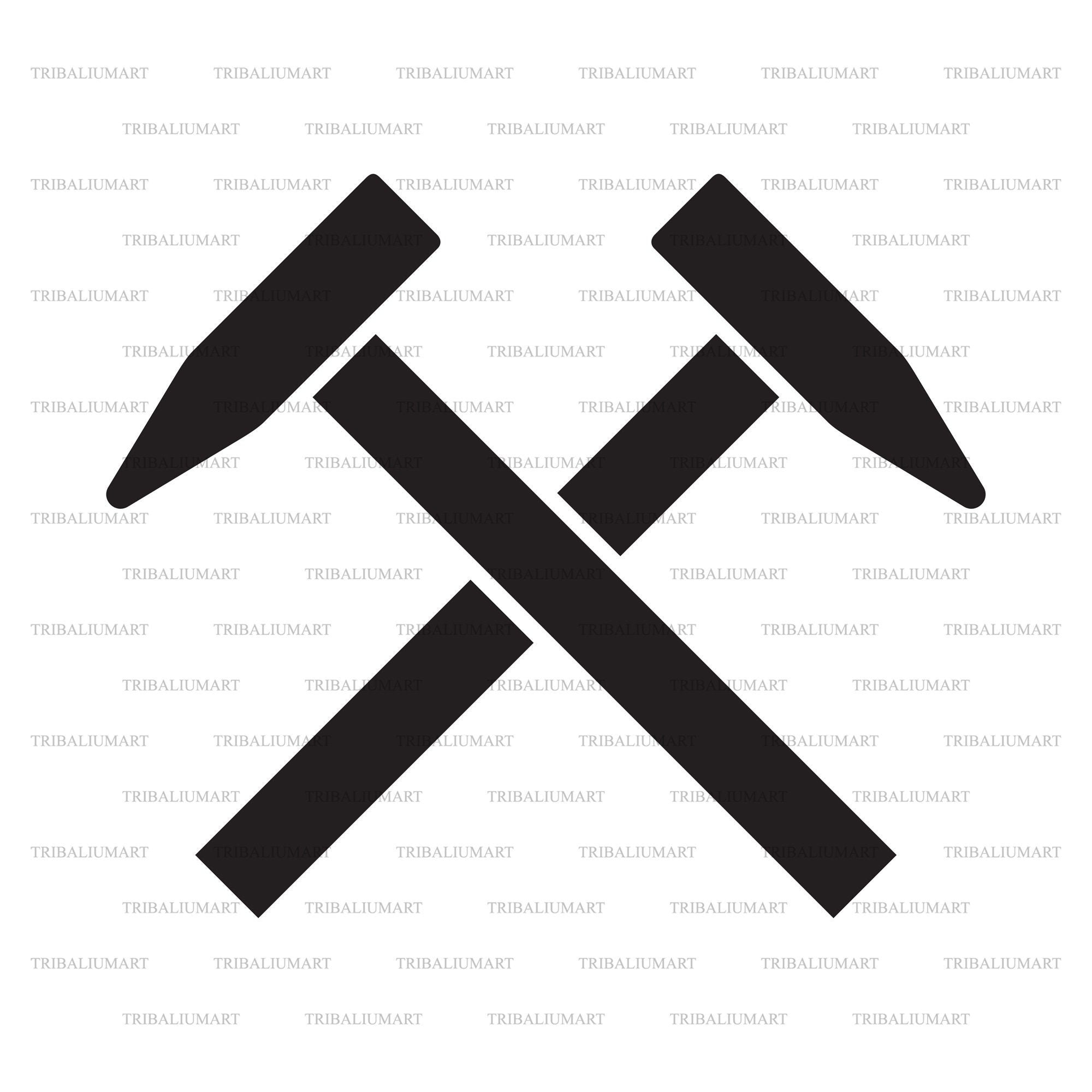 Crossed Hammers. Cut Files for Cricut. Clip Art eps Svg | Etsy