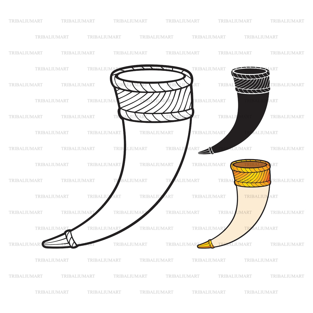 Drinking Horn. Cut Files for Cricut. Clip Art Silhouettes (eps, Svg ...