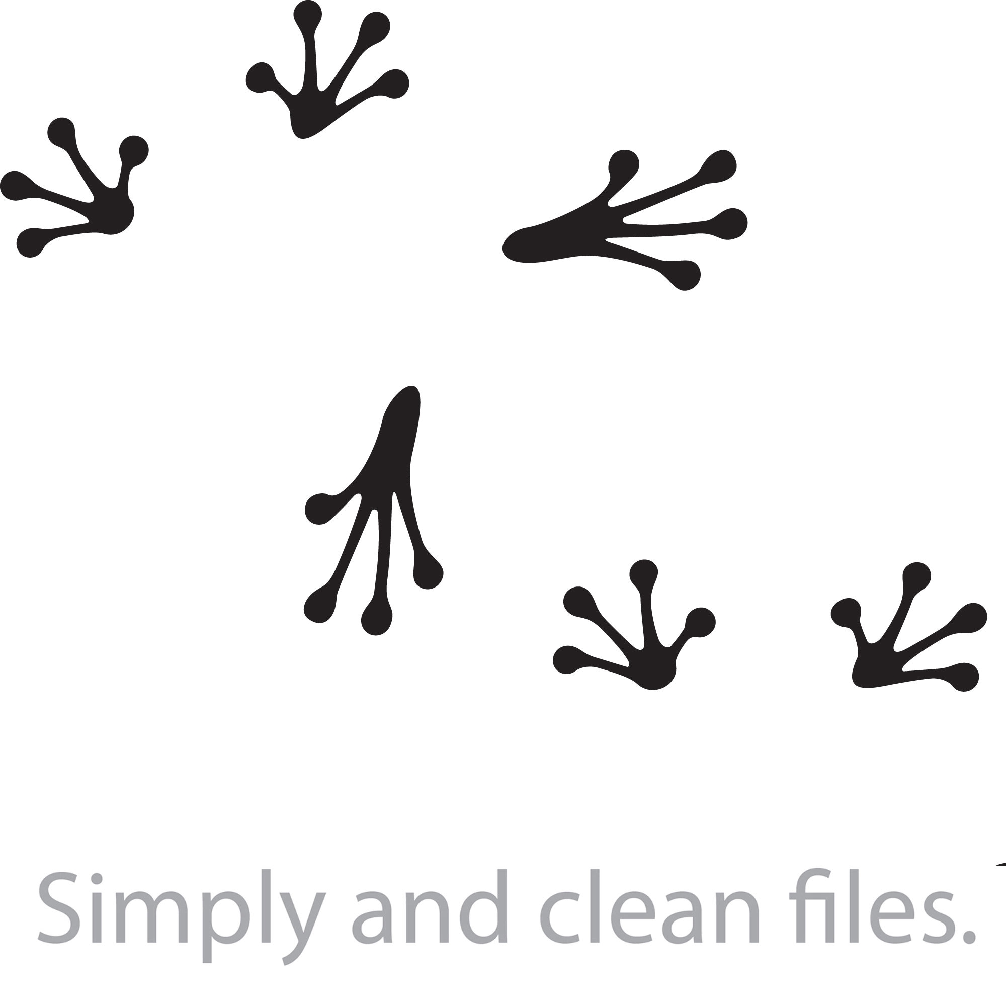 Frog Footprints. Cut Files for Cricut. Clip Art Silhouettes | Etsy