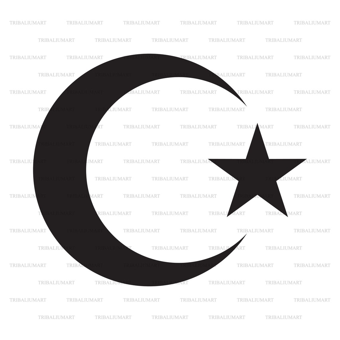 Star and Crescent - Islamic or Muslim Sign (religious Icon). Cut Files ...