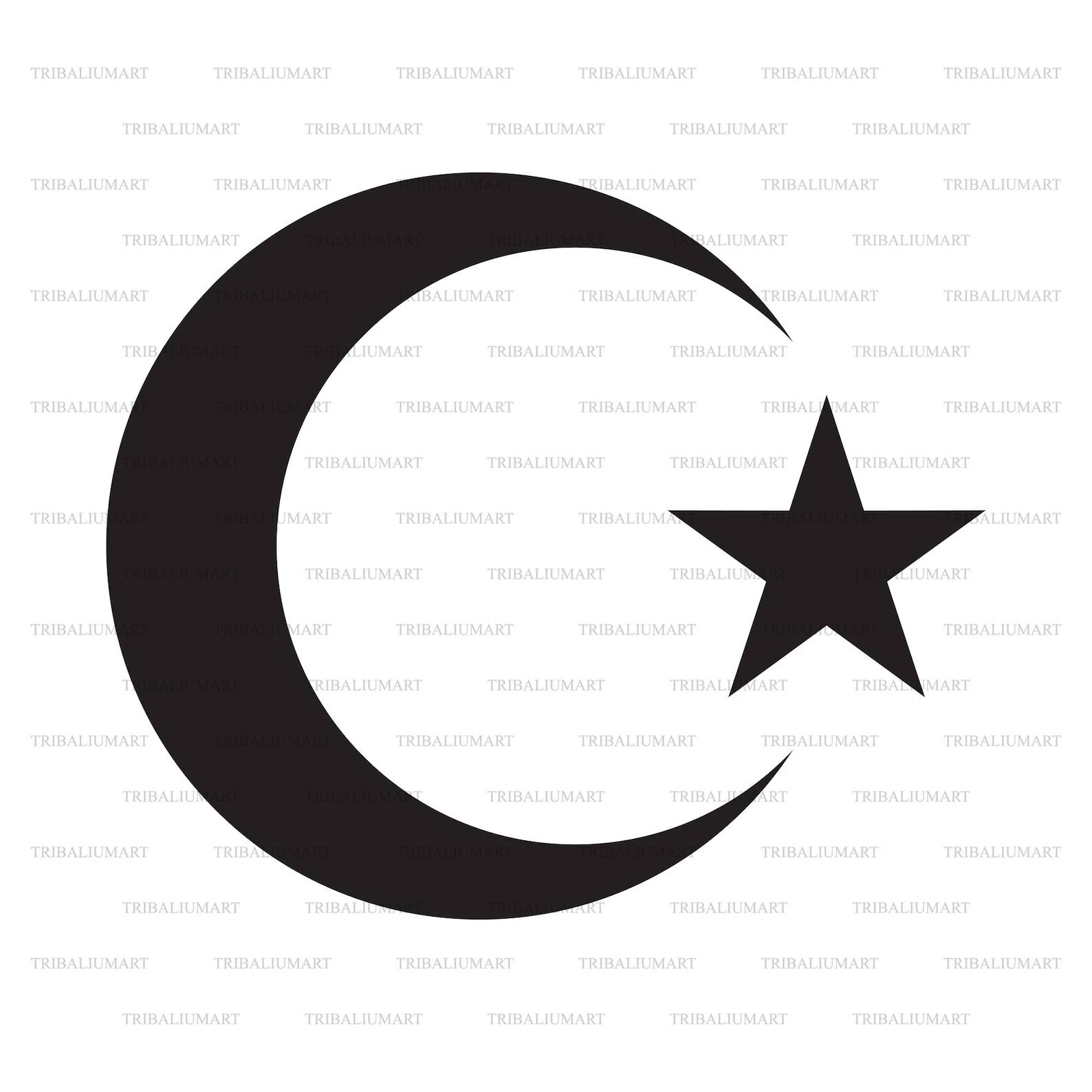 Star and Crescent Islamic or Muslim Sign religious Icon. | Etsy