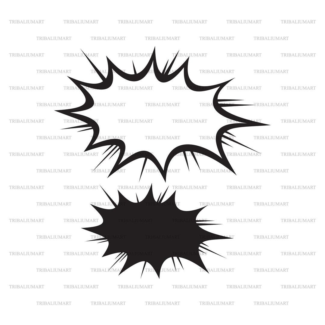 Cartoon - Boom (comic Book Explosion). Cut Files for Cricut. Clip Art ...