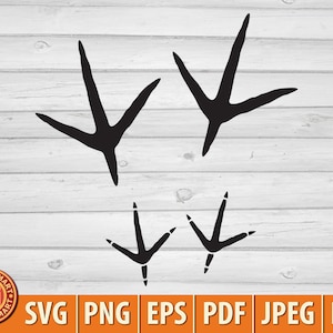 Goose Footprint Track. Cut Files for Cricut. Clip Art (eps, Svg, Pdf ...