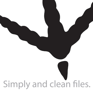 Turkey Footprint or Track. Cut Files for Cricut. Clip Art Silhouettes ...