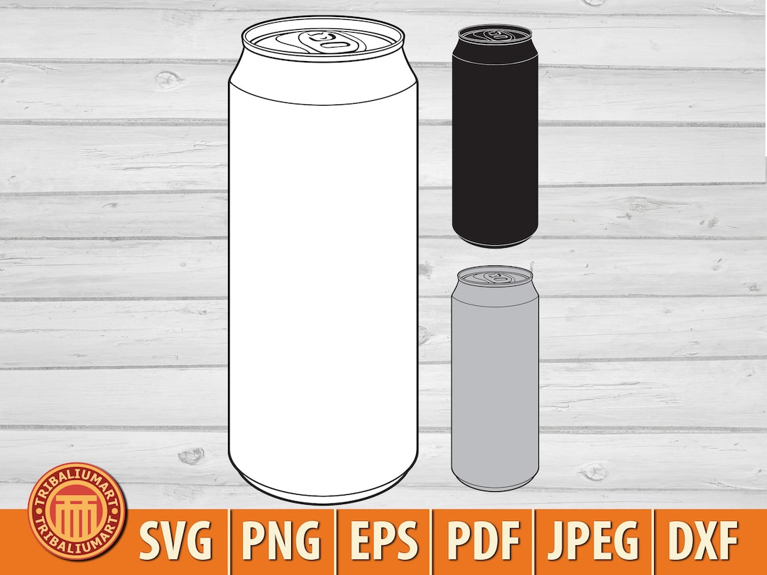 Beer Can (soda Can) With Open Key. Cut Files for Cricut. Clip Art ...