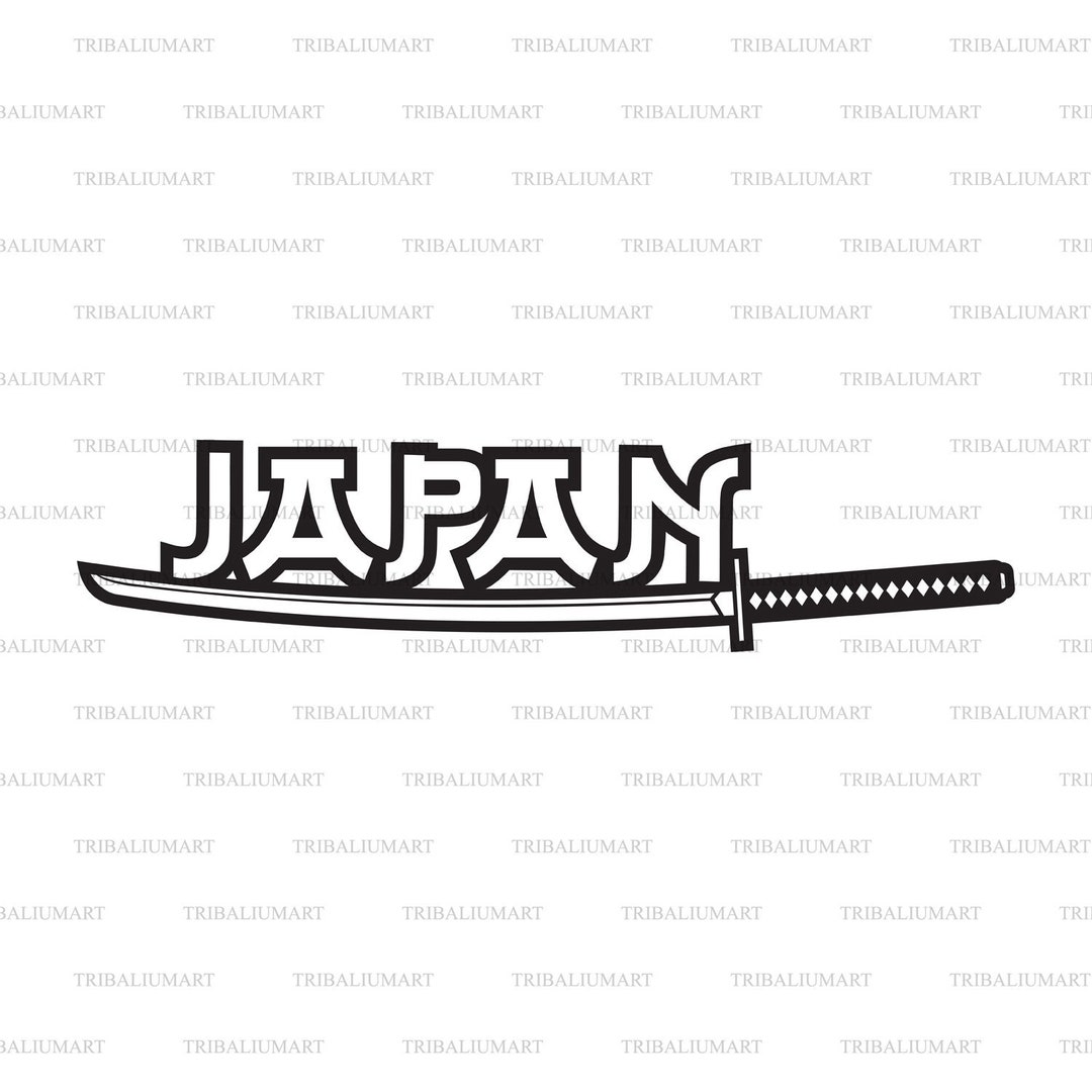 Japan Design With Katana Samurai Sword. Cut Files for Cricut. Clip Art ...