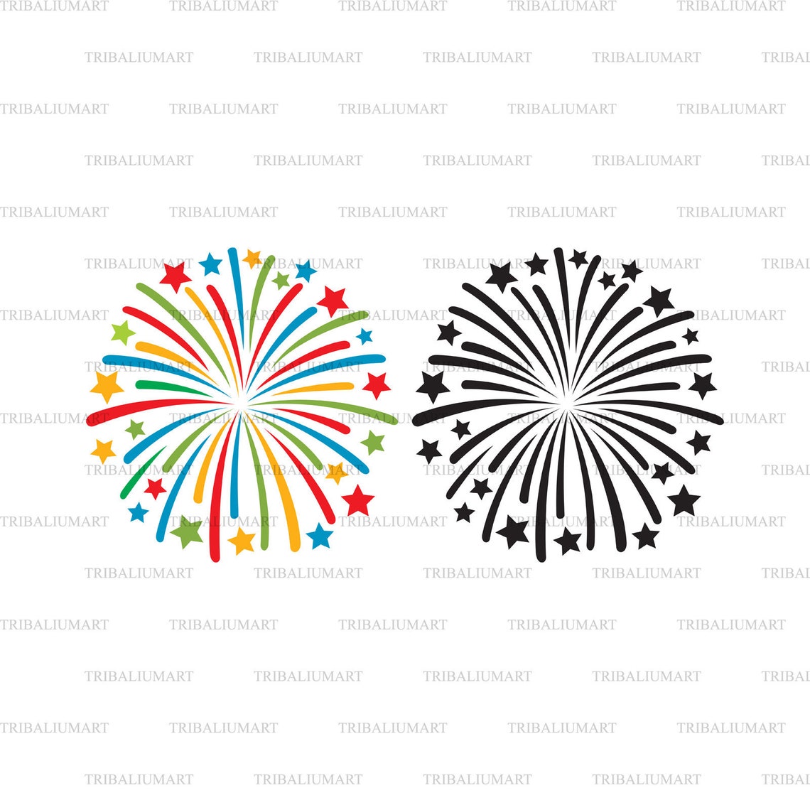 Firework. Cut Files for Cricut. Clip Art Silhouette eps Svg - Etsy