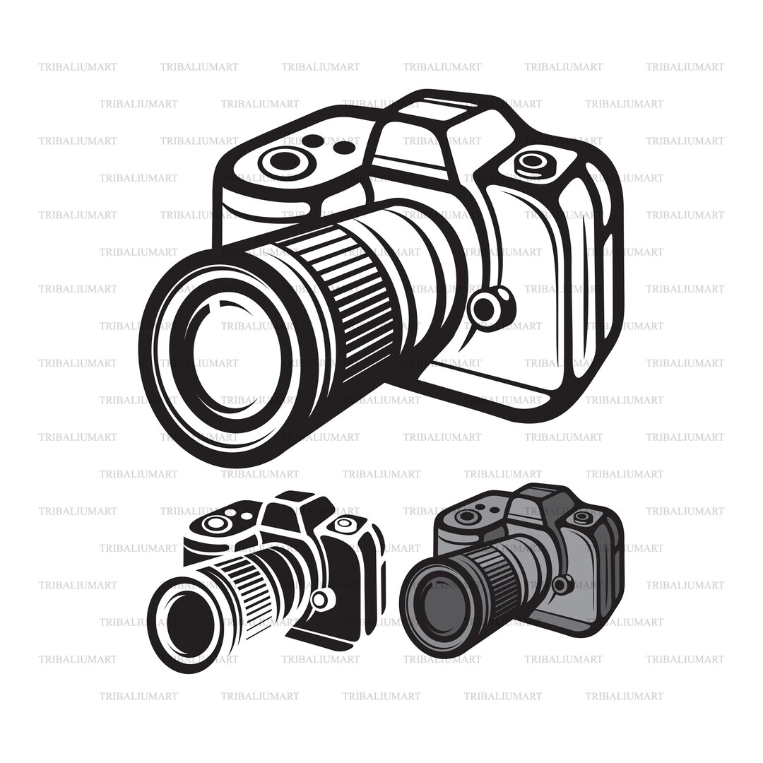 Compact Digital Camera. Cut Files for Cricut. Clip Art Silhouettes (eps ...
