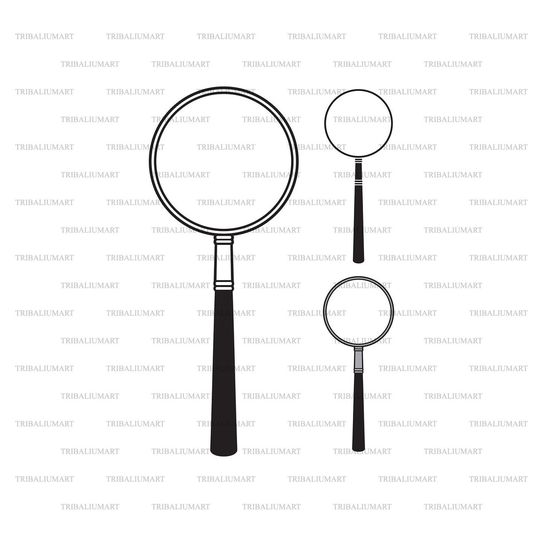 Magnifying Glass (magnifier). Cut Files for Cricut. Clip Art Silhouette ...