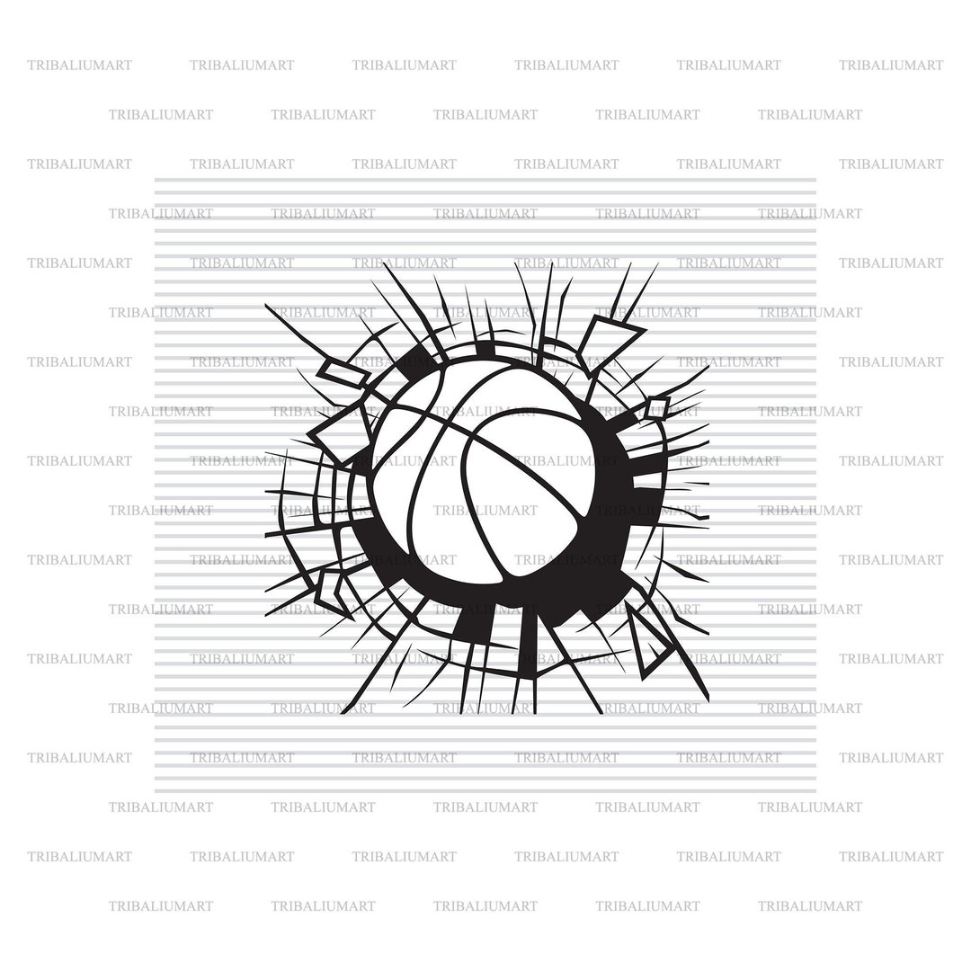 Smashing Basketball Ball. Cut Files for Cricut. Clip Art Silhouettes ...