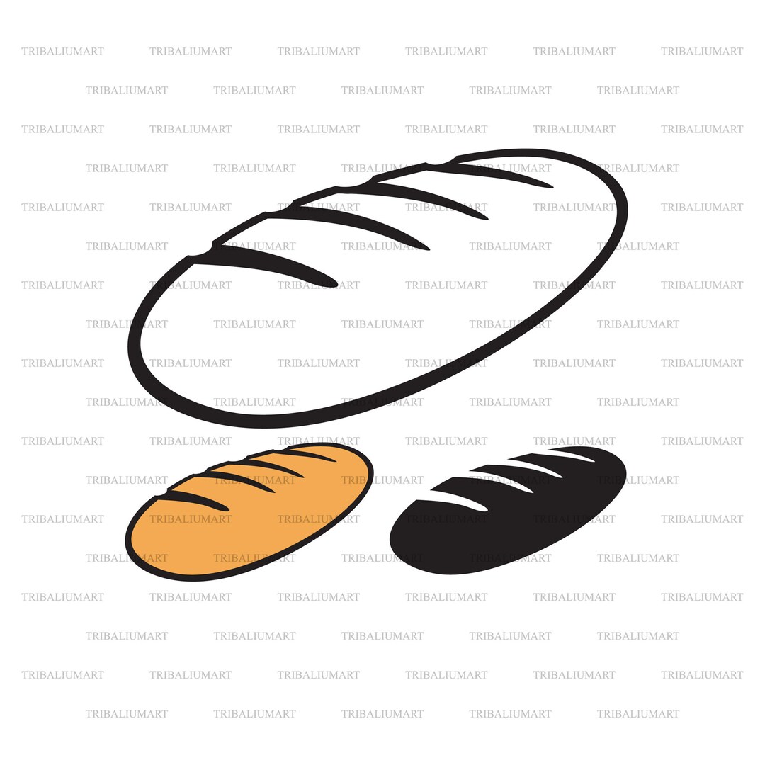 Bread. Cut Files for Cricut. Clip Art Silhouettes (eps, Svg, Pdf, Png ...