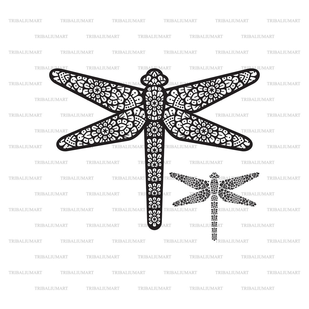 Mandala Dragonfly (boho Design). Cut Files for Cricut. Clip Art ...