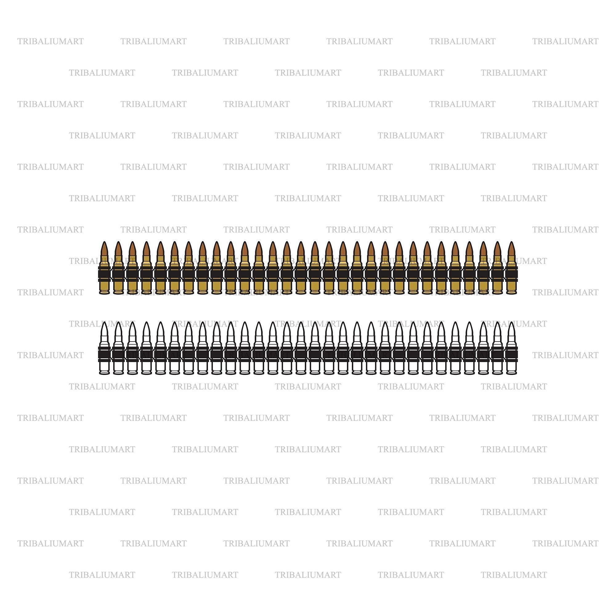 Ammo Belt. Cut Files for Cricut. Clip Art Silhouette eps - Etsy UK