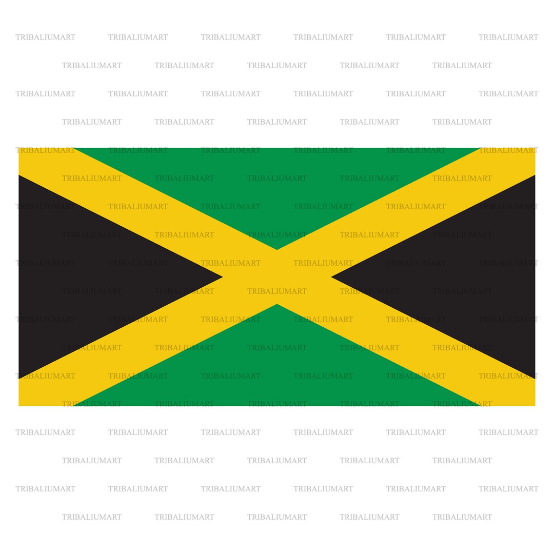 Jamaica Flag (jamaican Design). Cut Files for Cricut. Clip Art (eps ...
