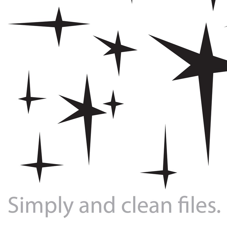 Sparks. Cut Files for Cricut. Clip Art Silhouette (eps, Svg, Pdf, Png ...