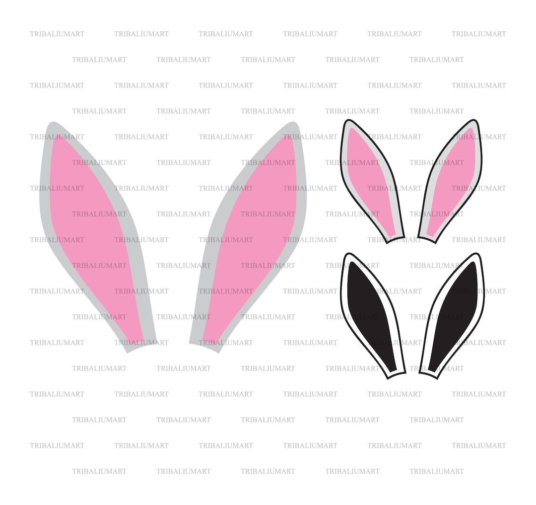 Bunny rabbit Ears. Cut Files for Cricut. Clip Art Silhouette eps, Svg ...