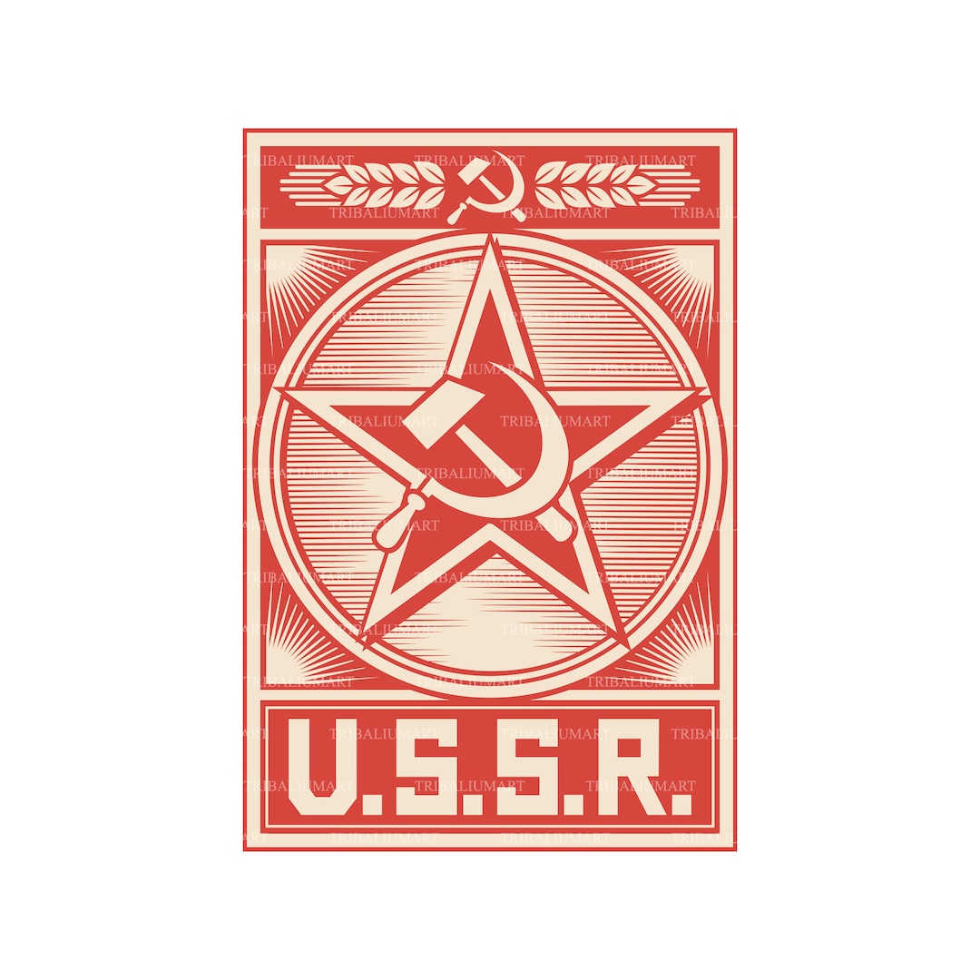 USSR Poster (soviet Union Design, Symbol of Communism). Eps, Svg, Pdf ...