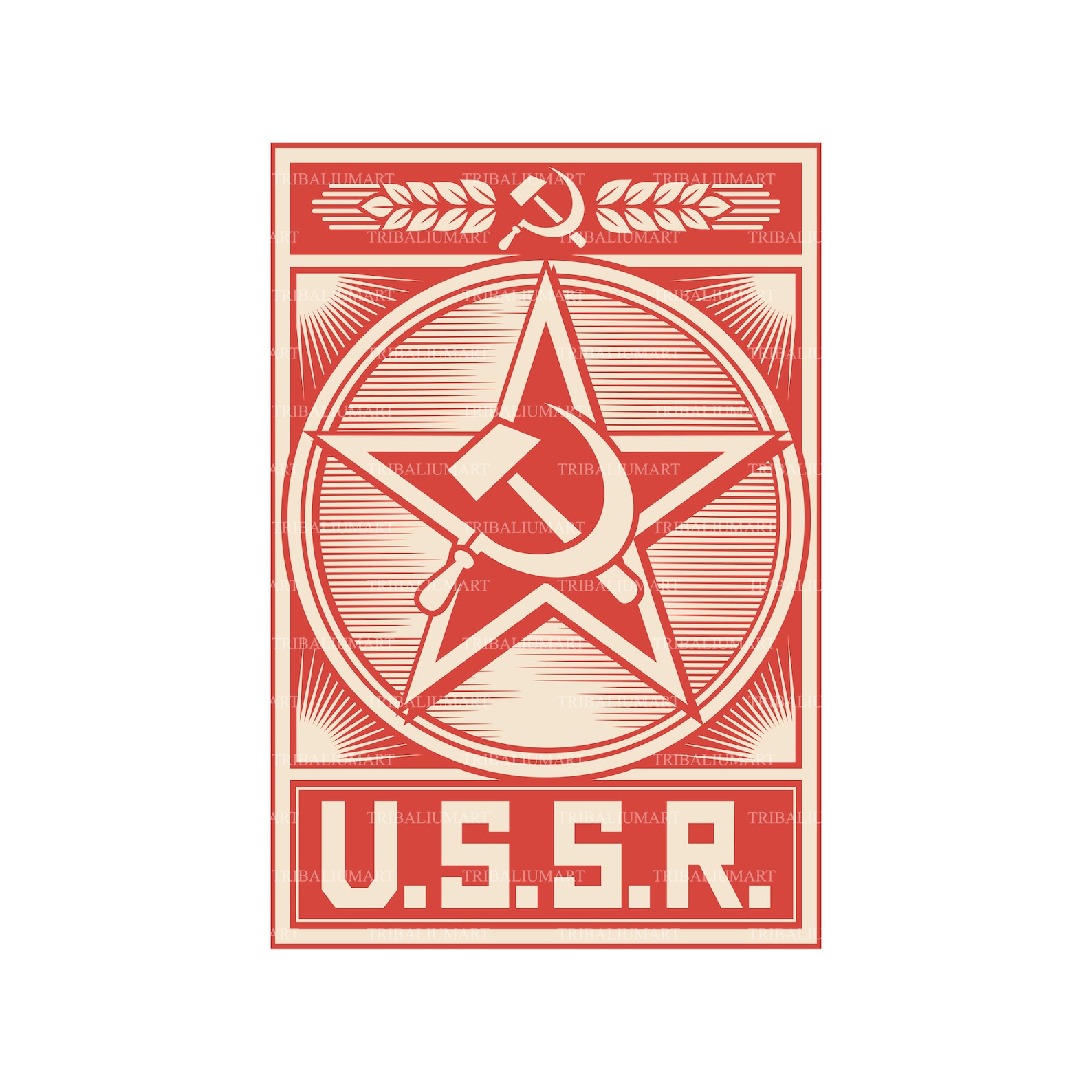 USSR Poster (soviet Union Design, Symbol of Communism). Eps, Svg, Pdf ...