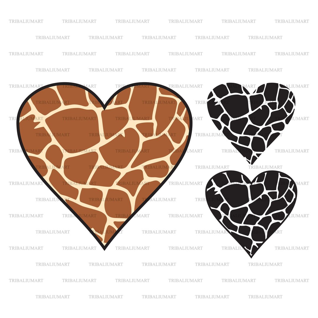 Giraffe Heart (animal Skin Background or Pattern). Clip Art (eps, Svg ...