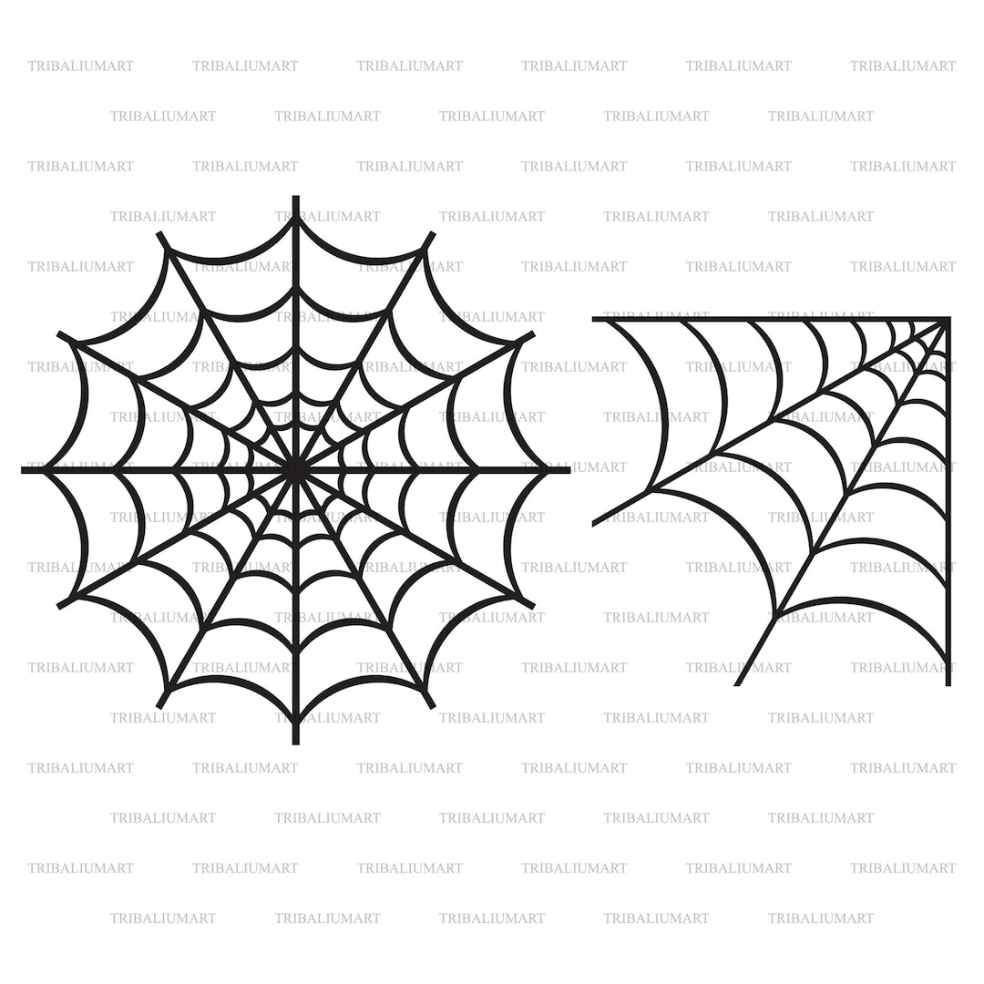 Spider Web. Cut Files for Cricut. Clip Art Silhouette (eps, Svg, Pdf ...