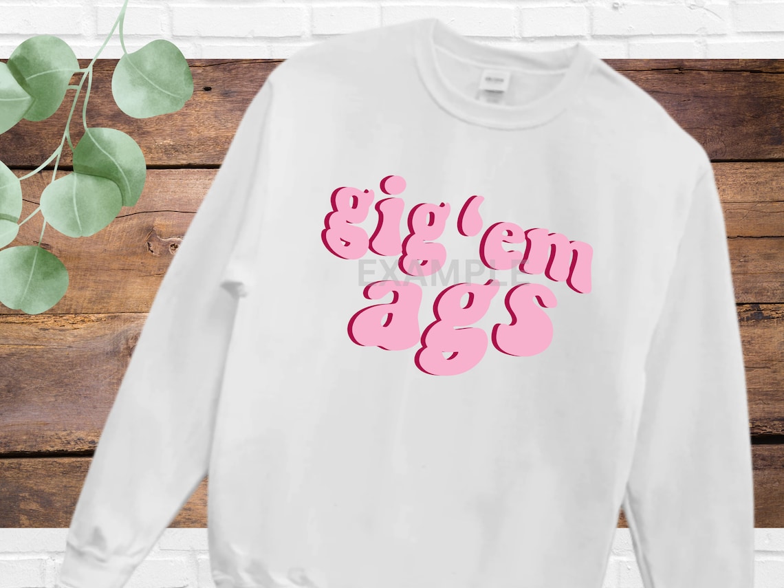 Gig 'em Ags Svg, Dxg, Png, Howdy Cut File, Aggies Digital File, Vinyl ...