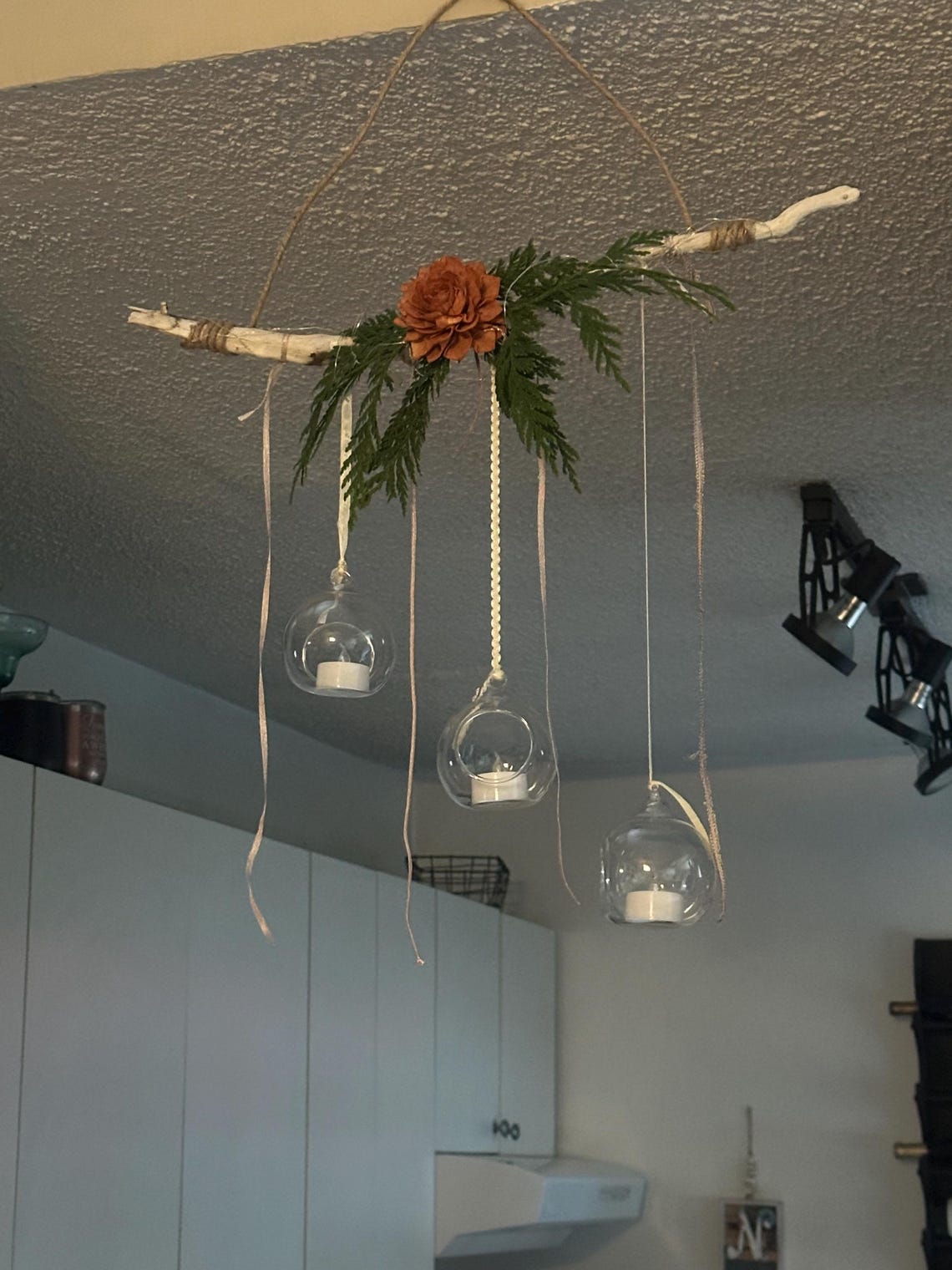 Handmade Unique Driftwood and Glass Wall Hanging W Lights - Etsy