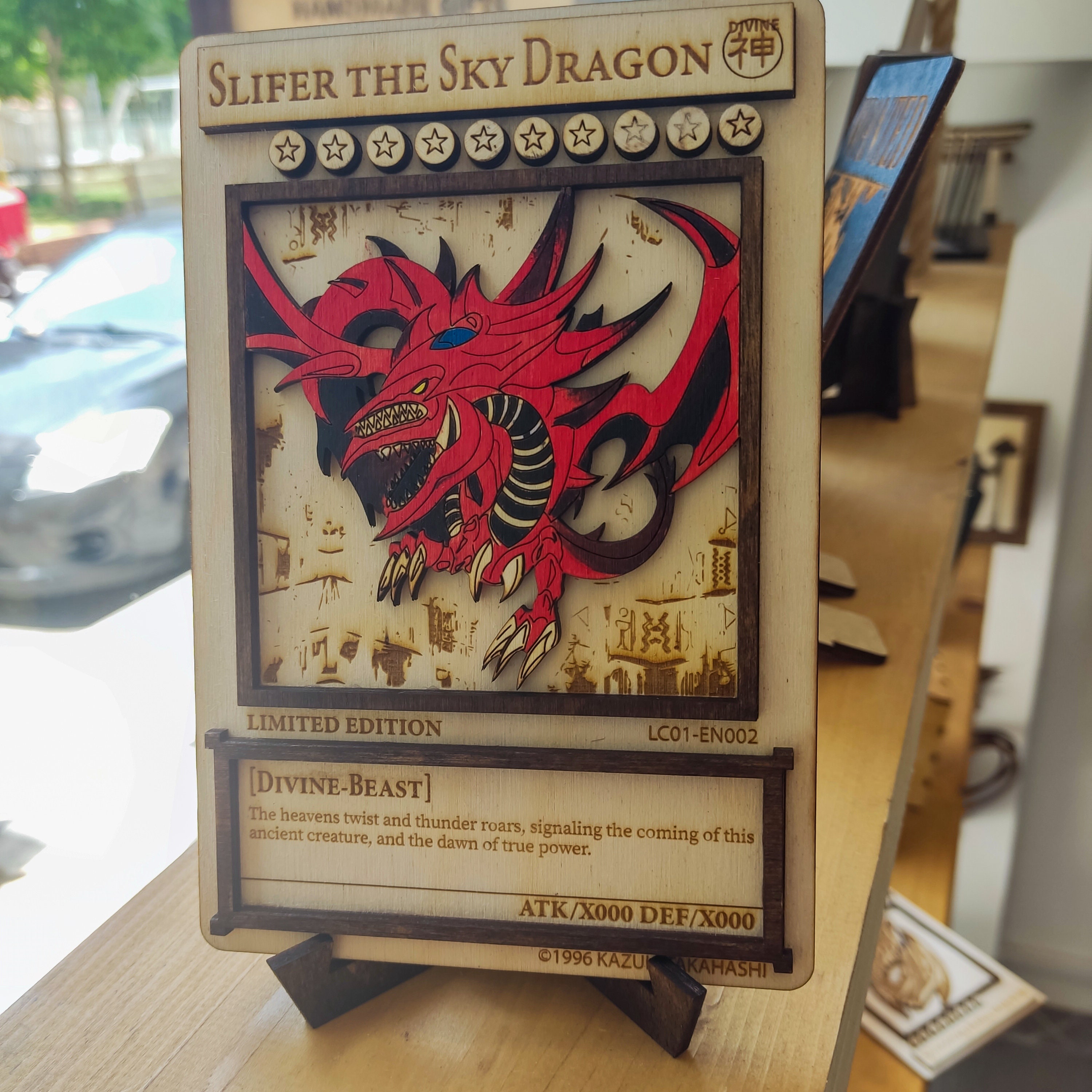 3D Yu Gi Oh the Sky Dragon Trading Card Unique 3D Laser Wooden Card Handmade - Etsy