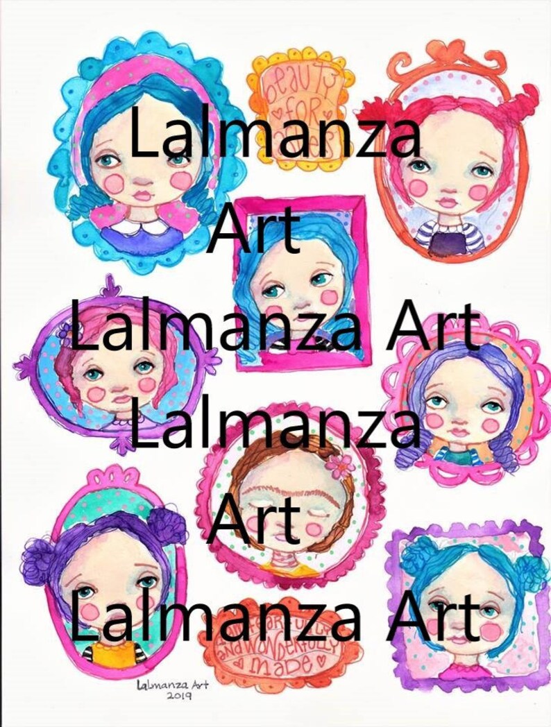 Brave Girls Frames Digital Collage Sheet - Etsy