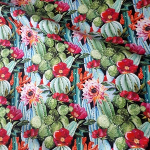 Cactus Fabric,cactus Upholstery Fabric, Cactus Flower by the Yard ...