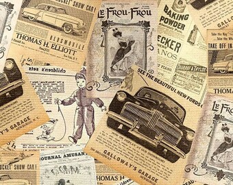 Fabric Newspaper Print - Etsy