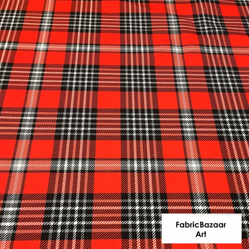 Scottish plaid fabric Scottish upholstery Scottish table | Etsy