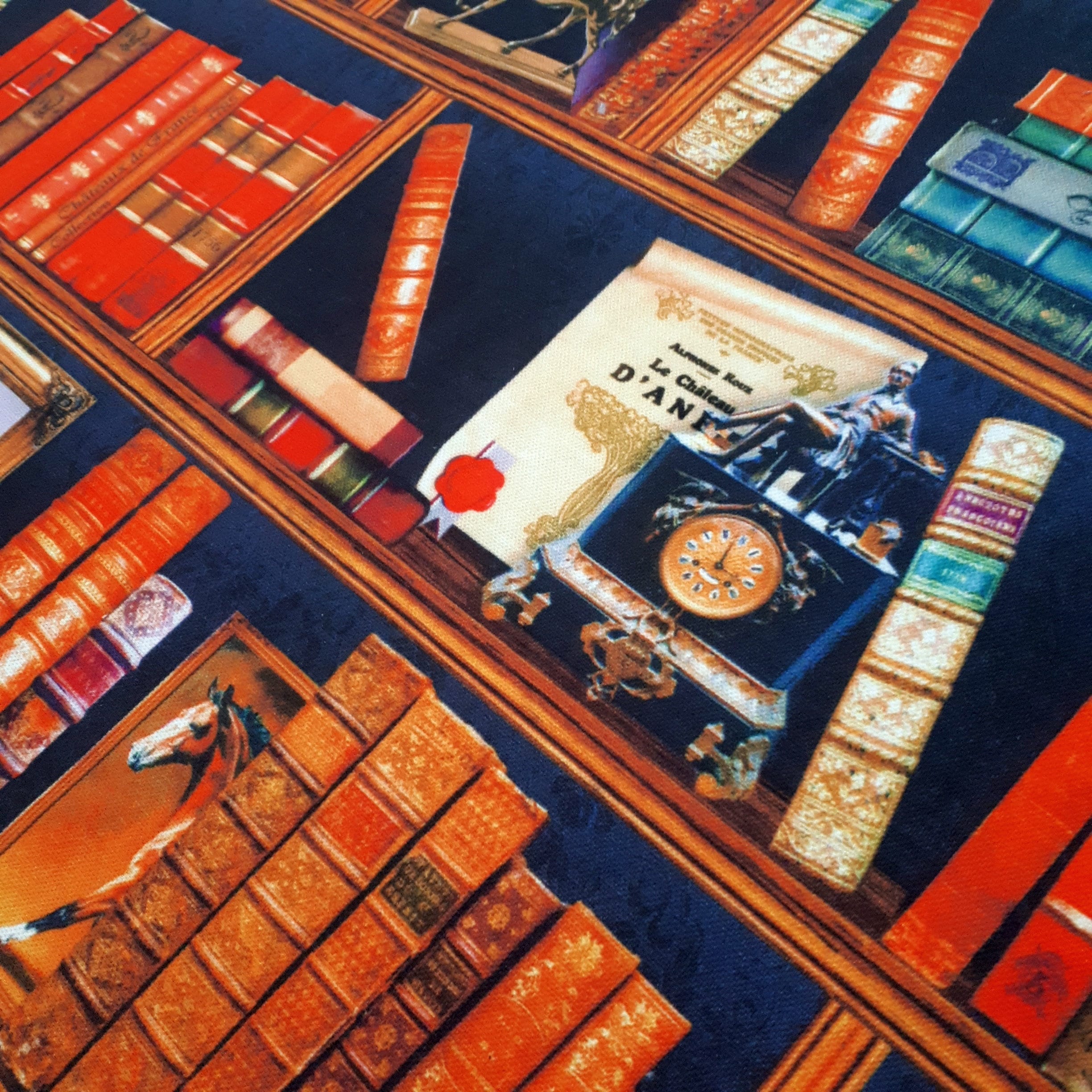 Library Book Print Fabric for Upholstery Curtain Bag/ | Etsy