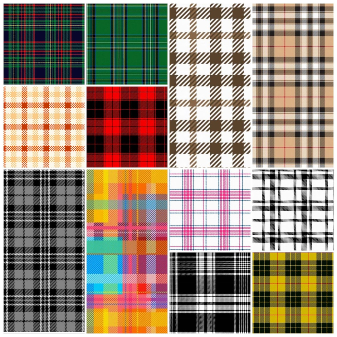 Plaid Fabric, Beige Anthracite by the Yard Tartan Fabric for Interior ...