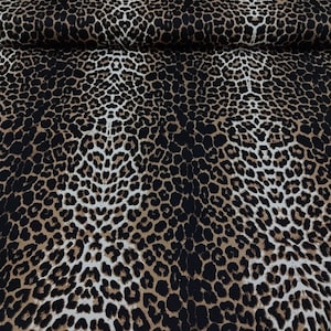 Leopard Fabric, Animal Skin Print Fabric, Cotton Canvas Home Decor ...