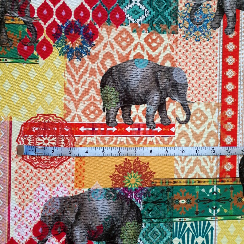 Elephant Fabric Ethnic Authentic Indian Fabric by the Yard - Etsy