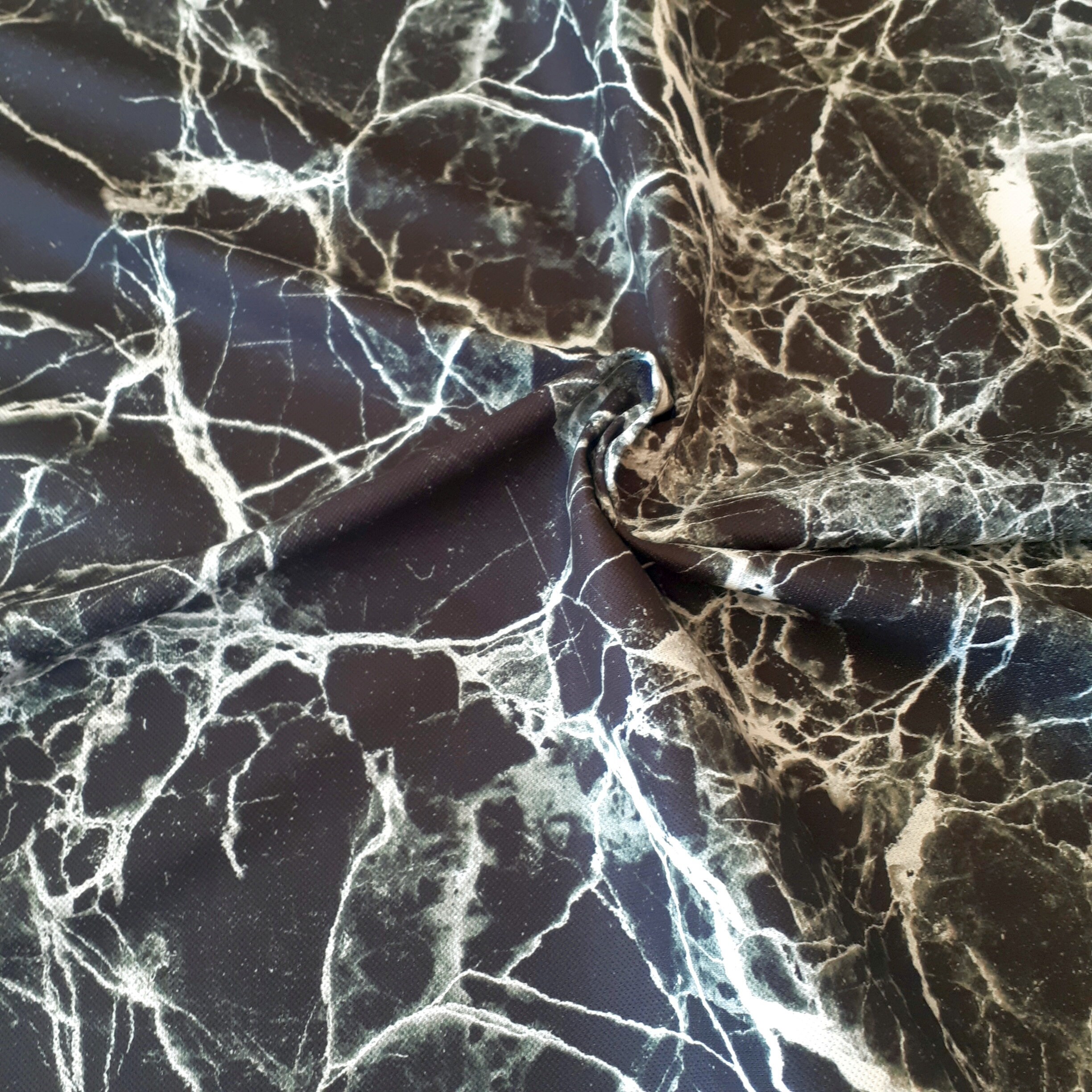 Black Marble Print Fabric for Upholstery by the Yard Modern - Etsy