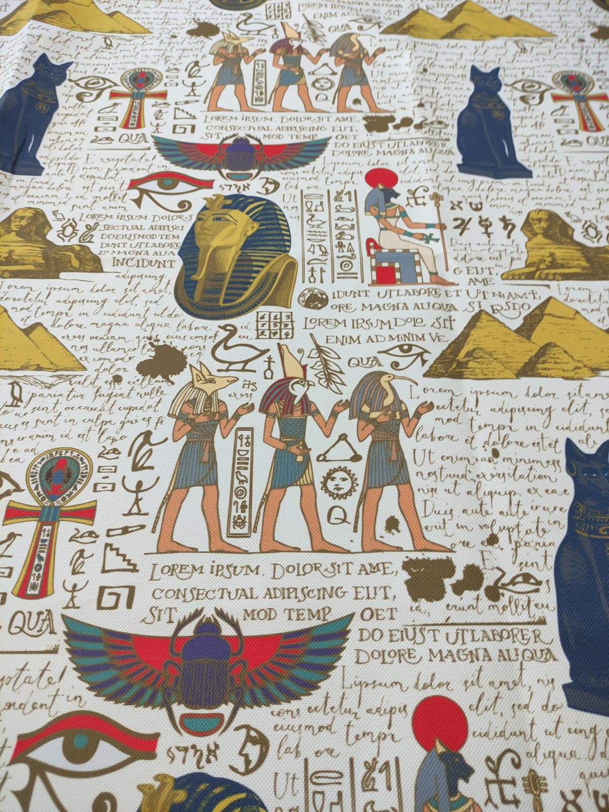 Egypt Fabric Pharaoh Print Pyramid Pattern Fabric Classic - Etsy