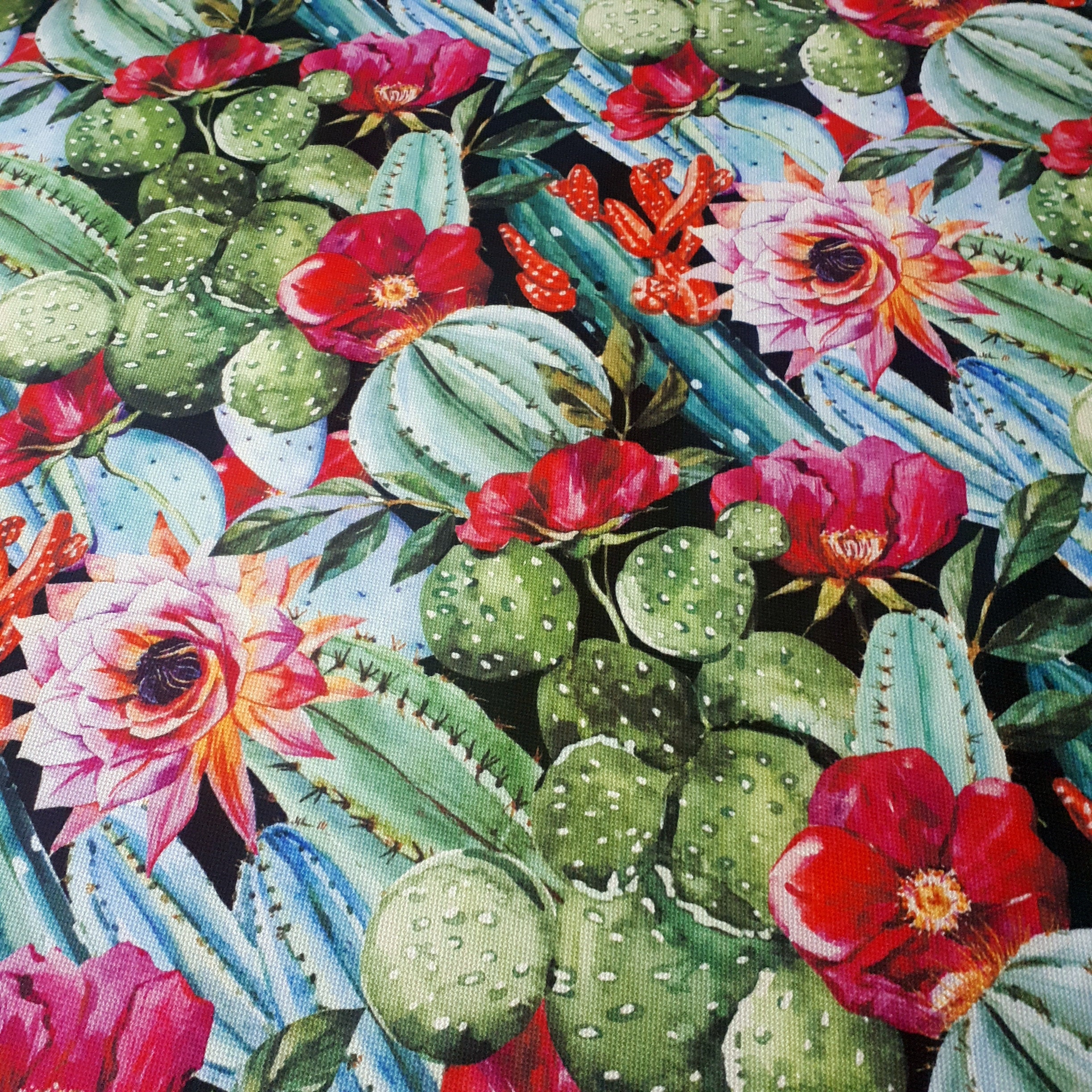 Cactus Fabric,cactus Upholstery Fabric, Cactus Flower by the Yard ...