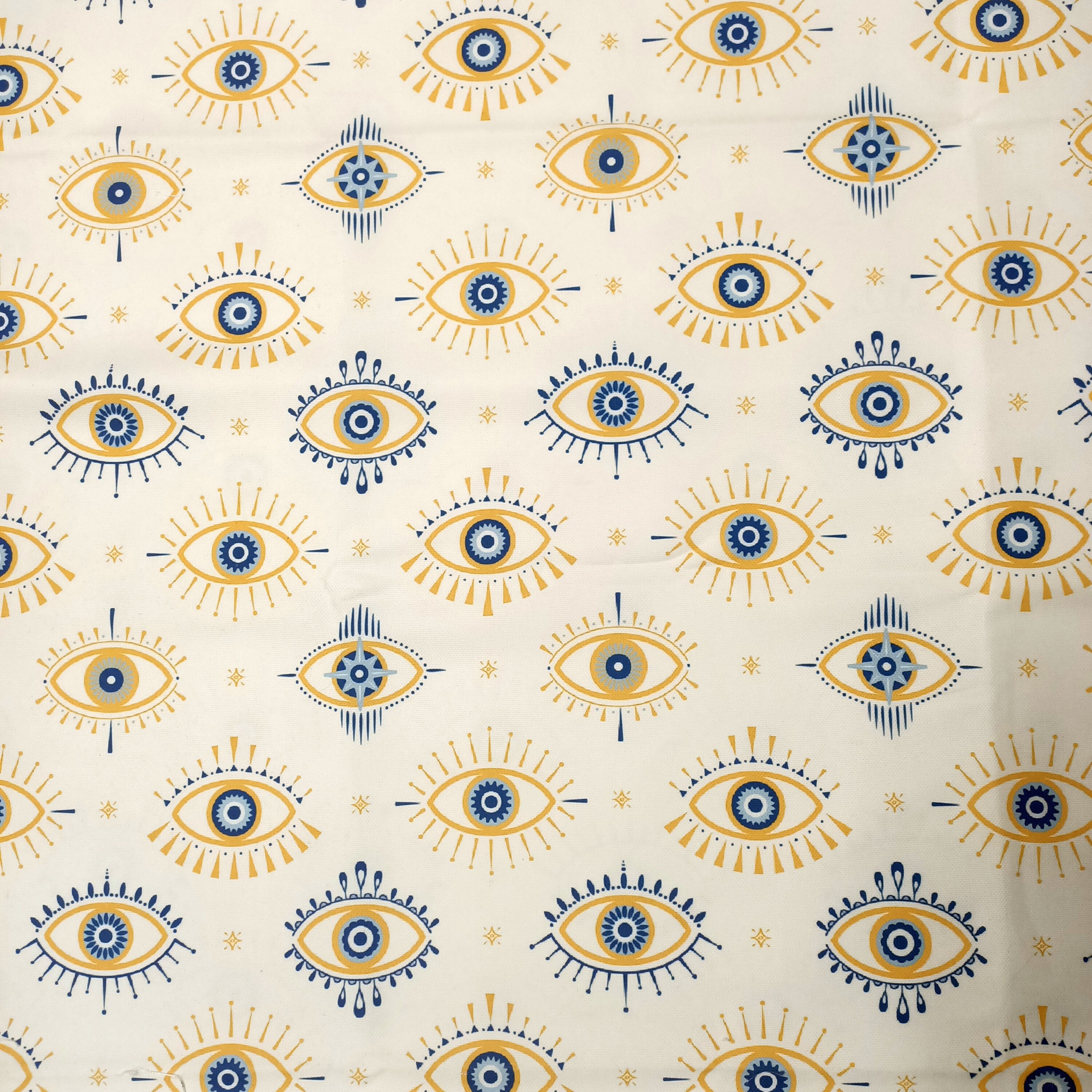 Evil Eye Fabric Modern Blue Evil Eye Fabric for Home Textile | Etsy