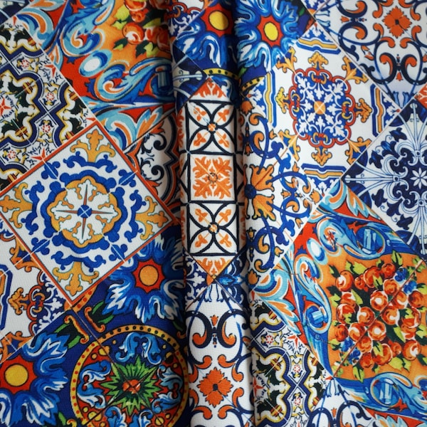 Portuguese Print Fabric - Etsy